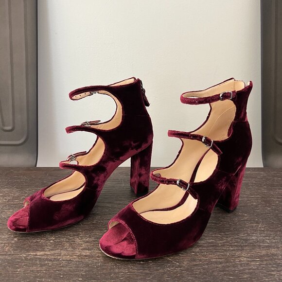 Alexandre Birman | Shoes | Alexandre Birman Burgundy Velvet Strappy ...
